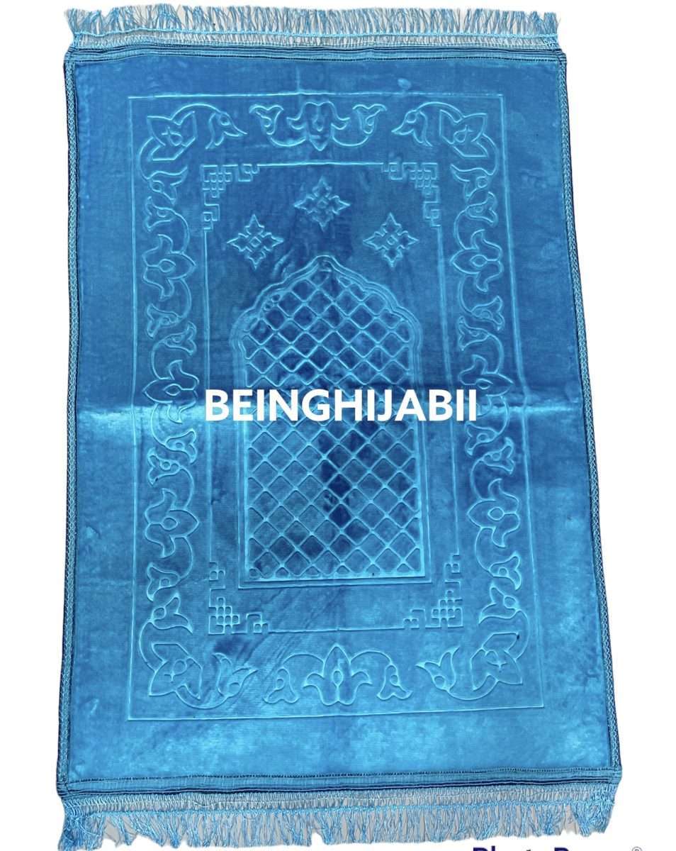 Luxury Prayer Mat – Ocean blue – Being Hijabi